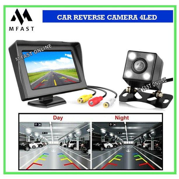 4 LED Night vision HD CCD car universal rear view camera light for all ...