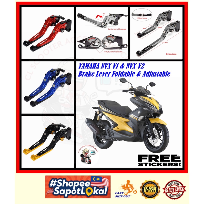Yamaha NVX V1 NVX V2 Brake Lever Adjustable Brake Lever Foldable ...