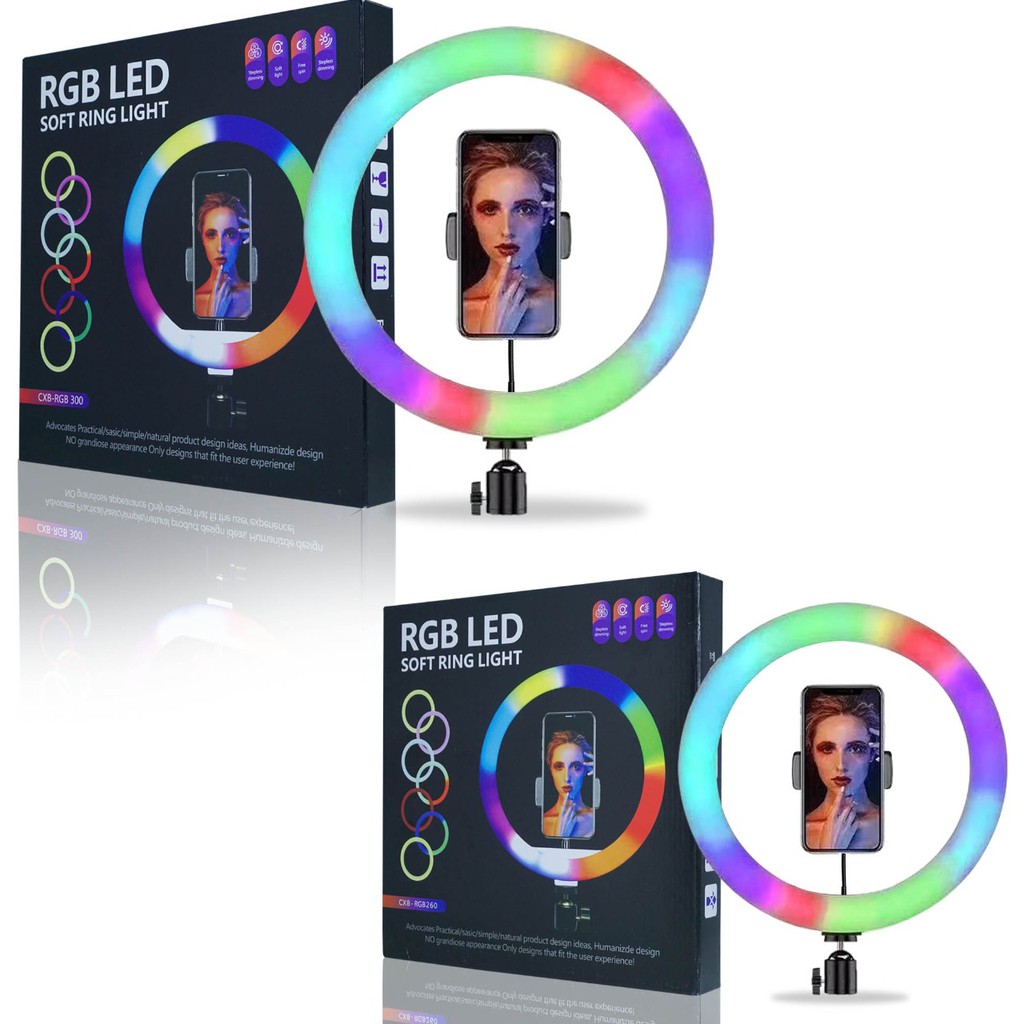 RGB LED Soft Ring Light 26 CM Plus RGB260 Ring Light | Shopee Malaysia