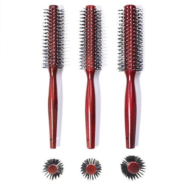 Wooden Hair Rolling Brush Round Comb Blower Comb (S /M /L) Ready Stock ...