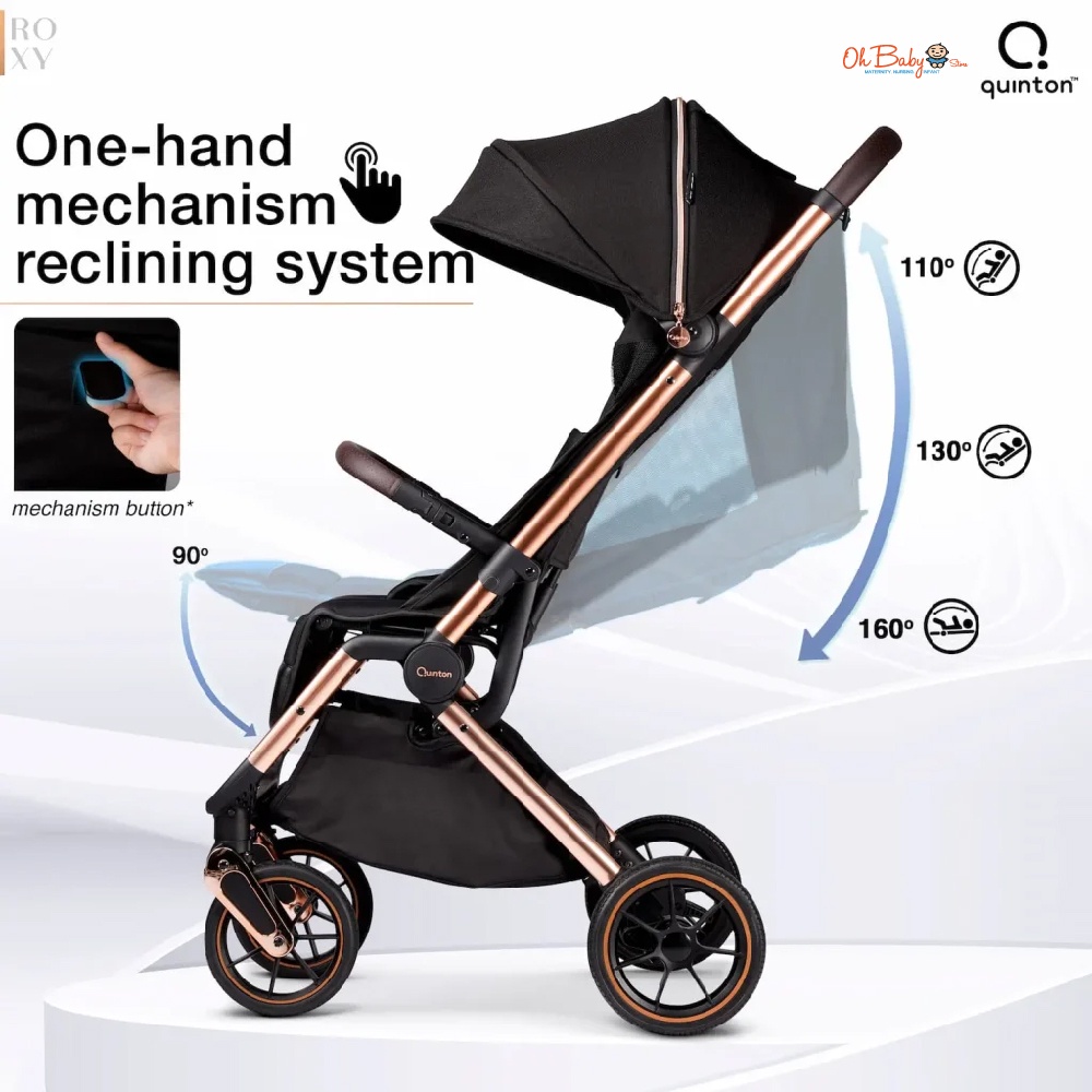 Quinton Roxy Auto Fold Compact / Cabin Size Stroller Newborn to 22kg ...