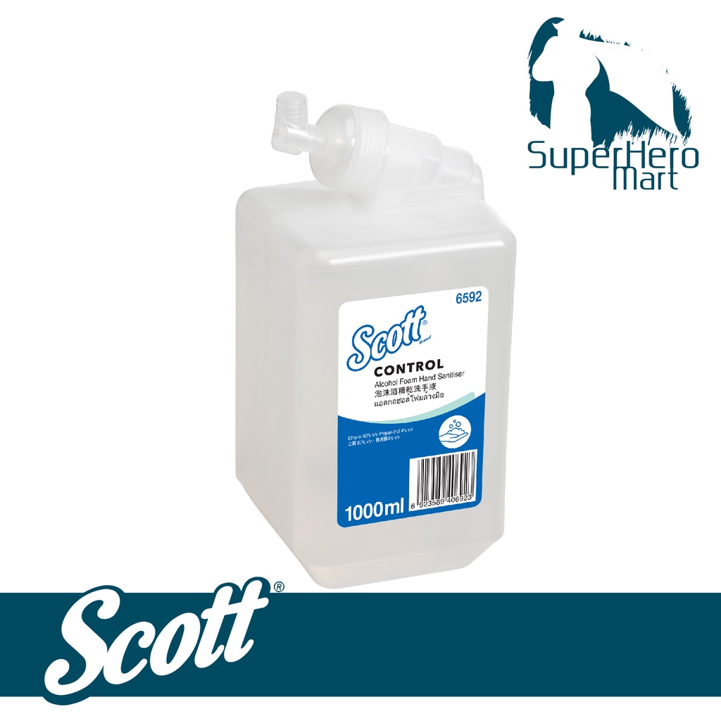 6592 SCOTT® Control Alcohol Foam Hand Sanitiser ( 1 cassette x 1000ml ...
