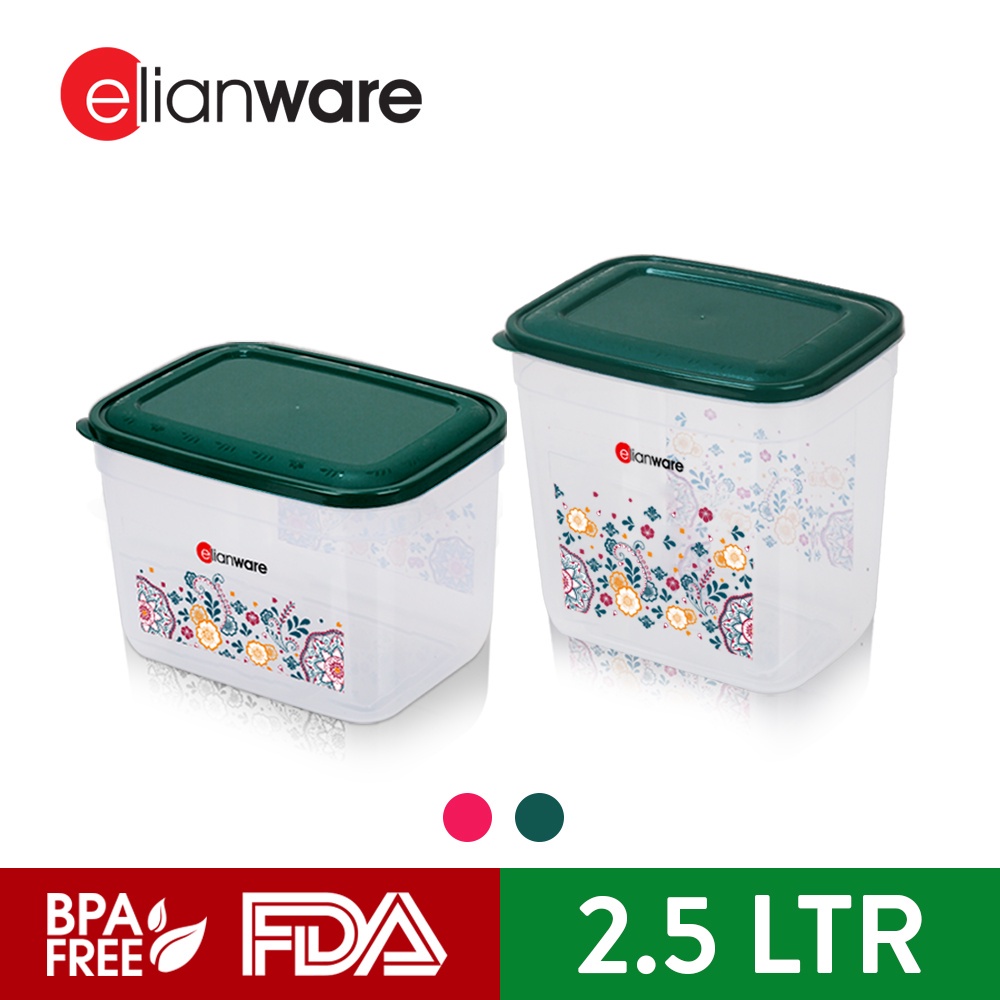 Elianware BPA Free Raya Flower Series Refrigerator Food Container ...