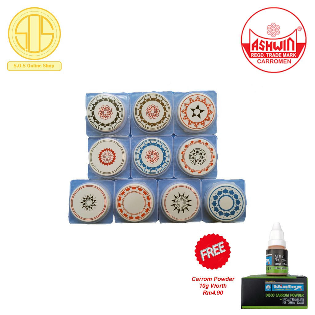 Carrom Striker Ivory Fiber With Plastic Case | Shopee Malaysia