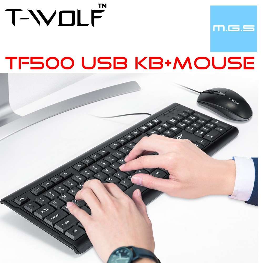 T-WOLF T15 TF500 USB Keyboard / Mouse. LIKE LOGITECH B100 K11 C324 ...