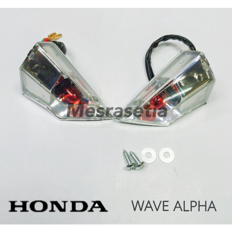 HONDA ALPHA WAVE110 CX Front Signal Set MODIFY Signal Depan | Shopee ...