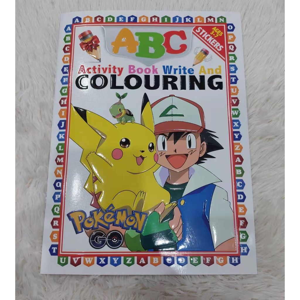 [ Ready Stock ] ABC Cartoon Activity Book Sticker Book Colouring Book ...