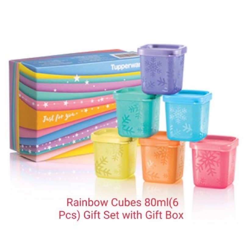 Rainbow cube Tupperware 80 ml | Shopee Malaysia