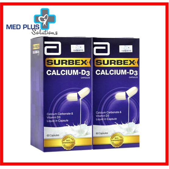 Surbex Calcium D3 Capsules 60s X 2 (EXP: 3/2024) | Shopee Malaysia