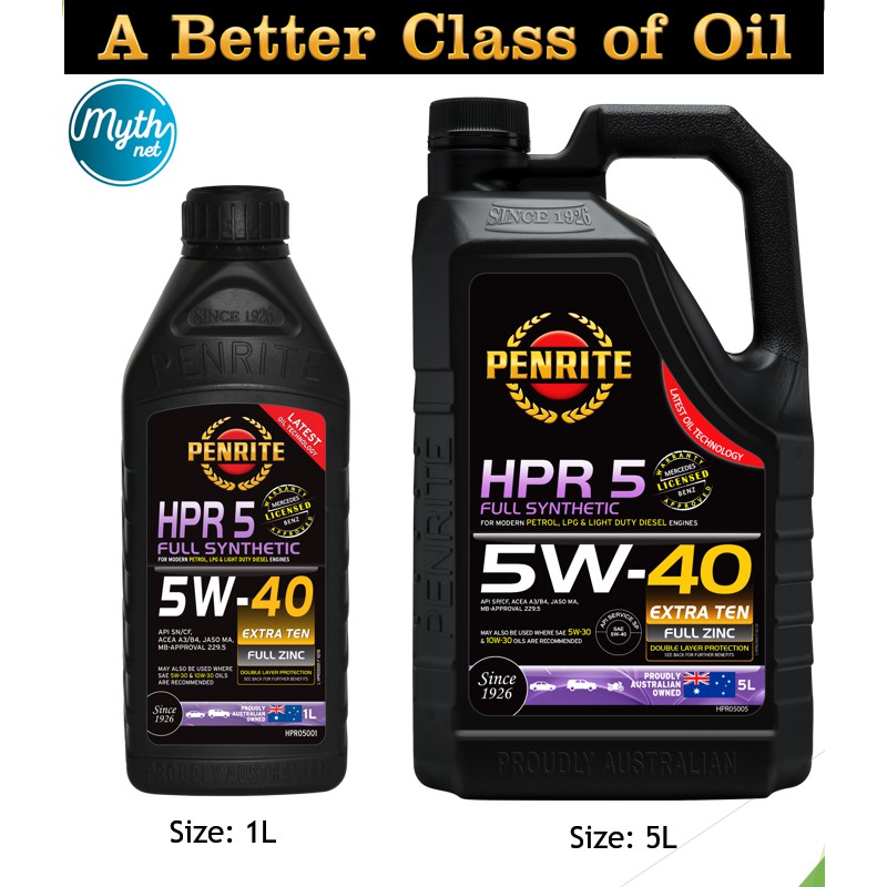PENRITE HPR5 HPR 5 5W40 5L / 1L (Full Synthetic) | Shopee Malaysia
