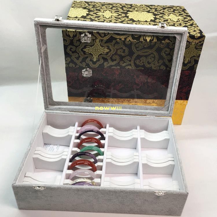 【MY seller】 40 Bangle Box Jewelry Box Wooden Bracelet Box Storage High ...
