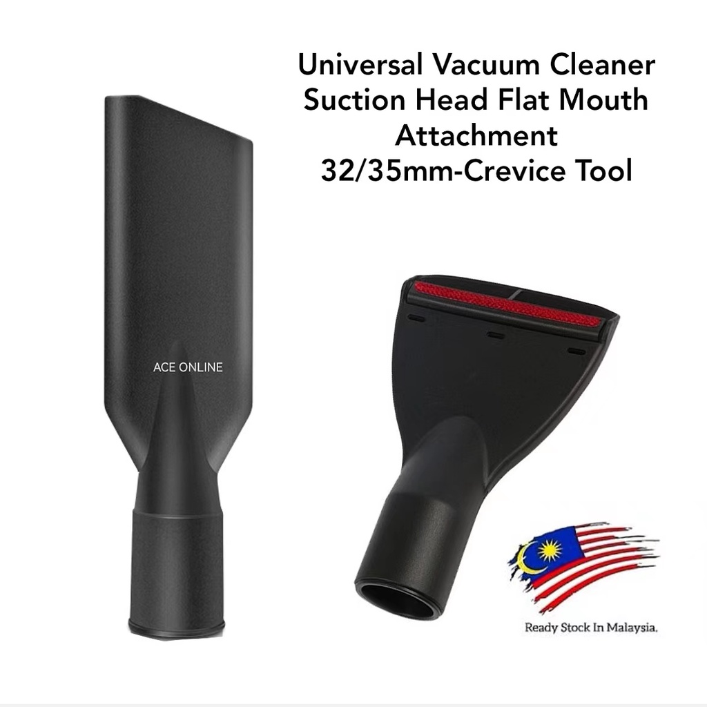 Universal Vacuum Cleaner Suction Head Flat Mouth Attachment 3235mm Crevice Tool Shopee Malaysia