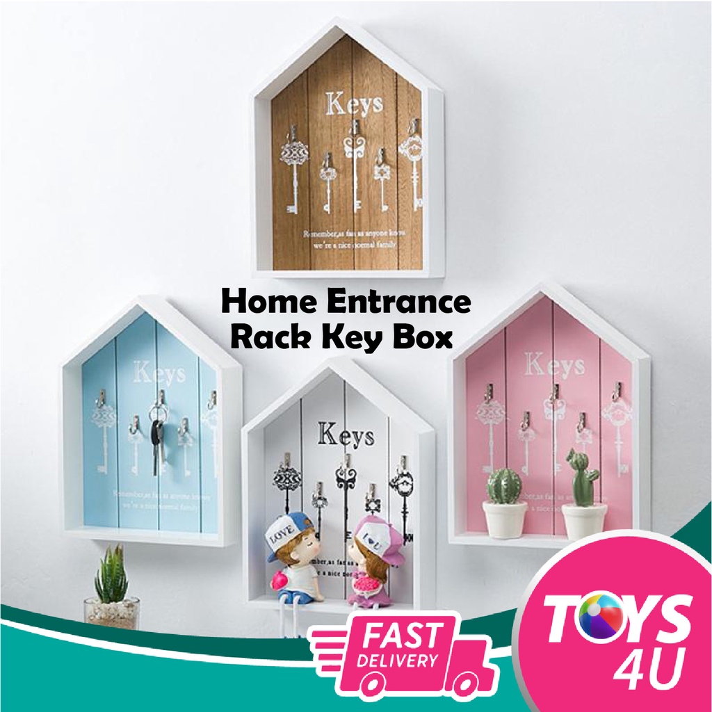 Home Entrance Rack Key Box Nordic Style House Key Wall-Mounted | Shopee ...