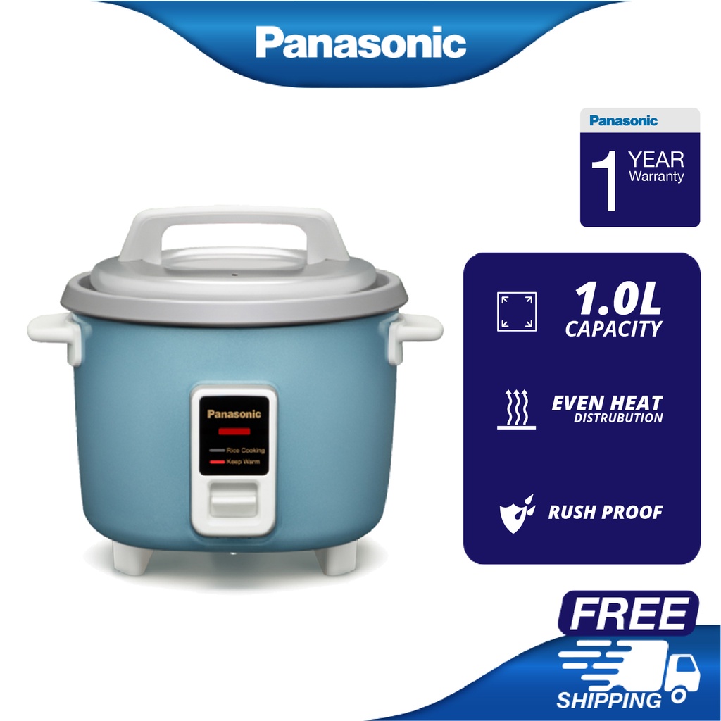 PANASONIC SR-Y10G 1.0L CONVENTIONAL RICE COOKER SR-Y10GASKN (SILVER/BLUE/WHITE) | Shopee Malaysia