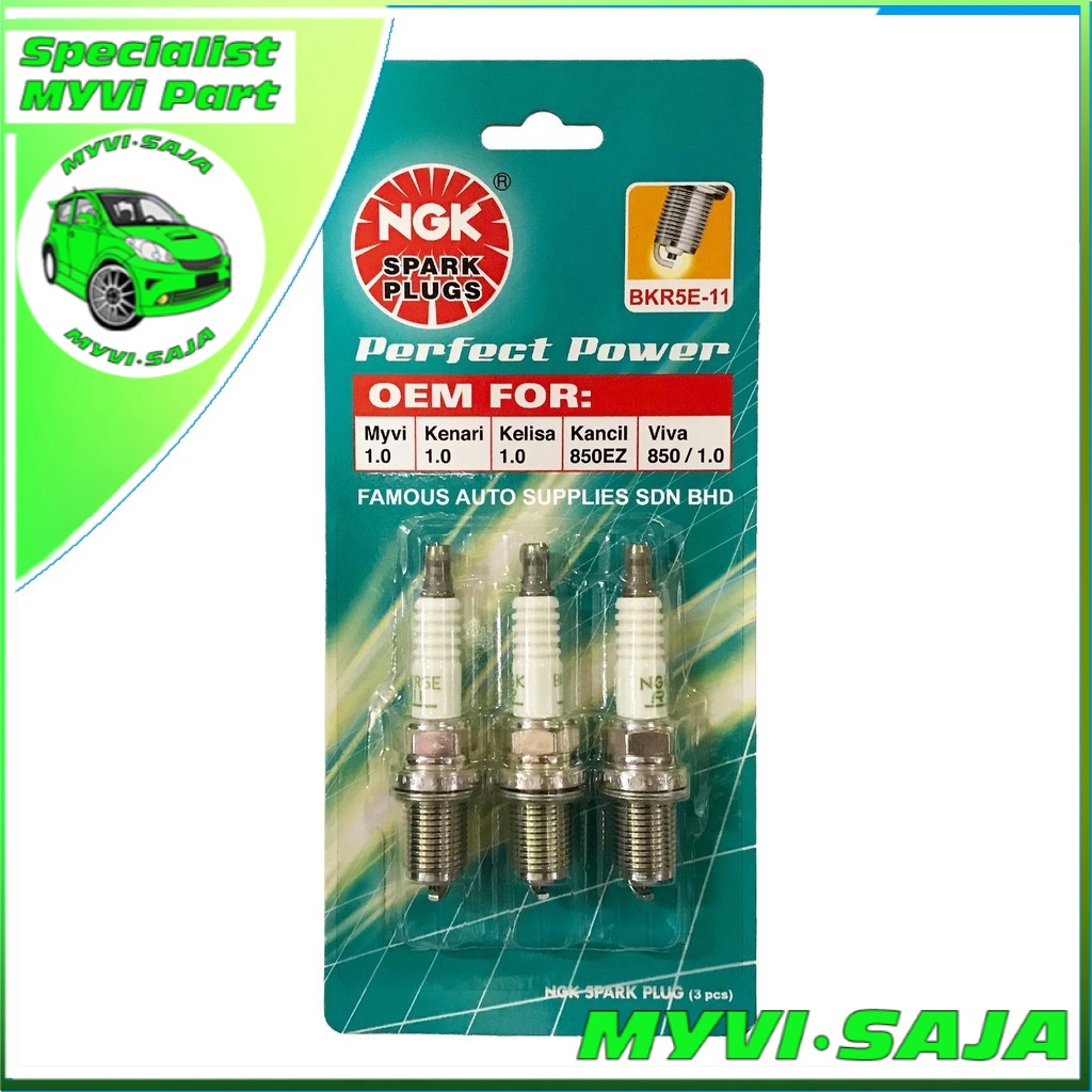 NGK Spark Plug BKR5E-11 for Perodua Kelisa,Kenari,Viva,Kancil 850 EZ ...