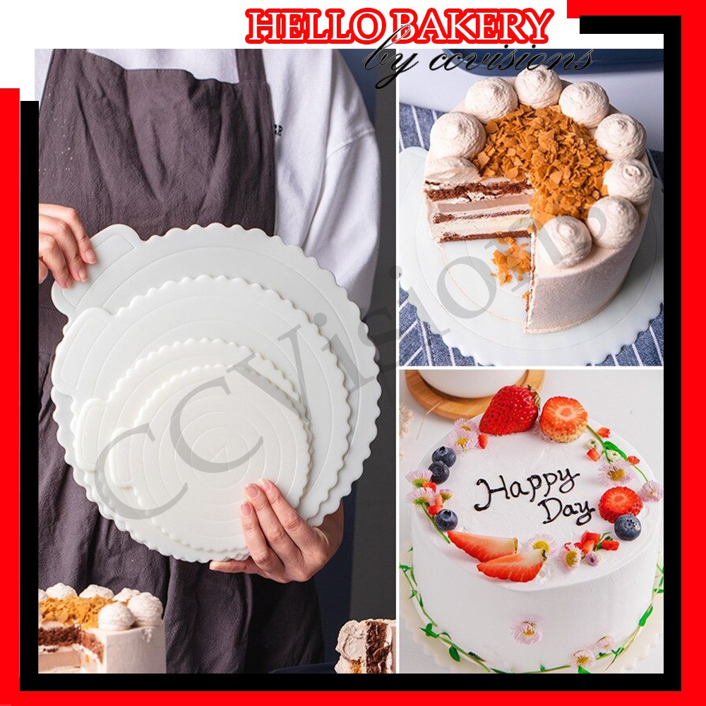 Thick Cake Board Plastic Papan Pelapik Kek Bulat Tebal Murah Round ...