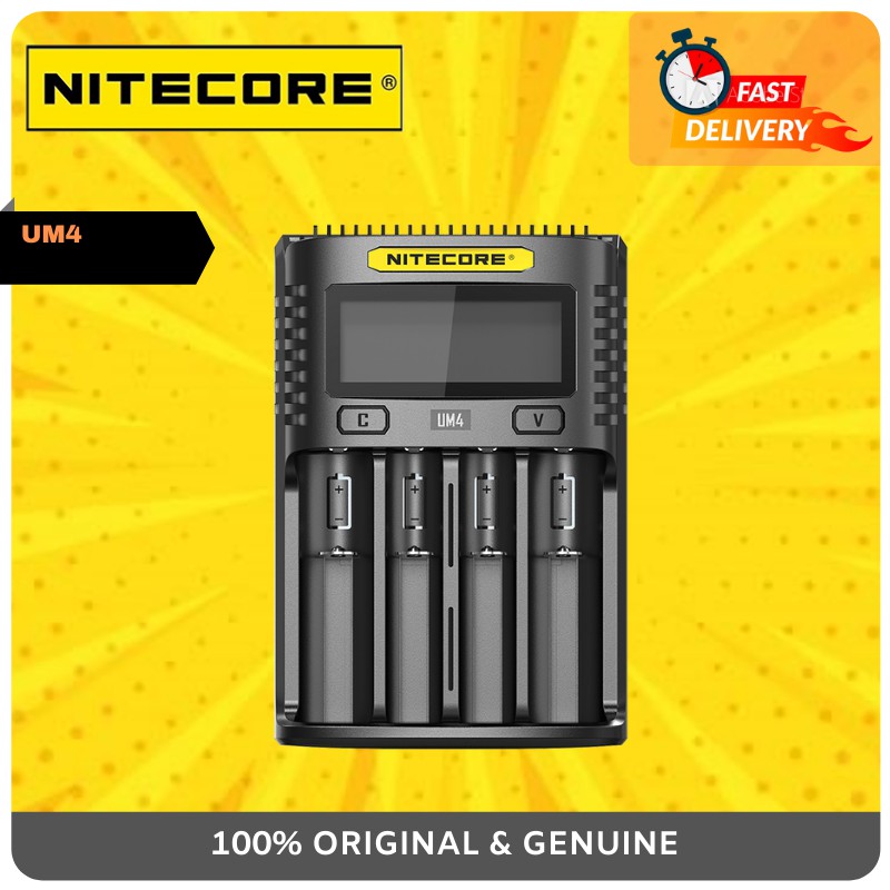 🔥100% ORIGINAL🔥 NITECORE UM4 Intelligent USB Four-Slot Battery Charger ...