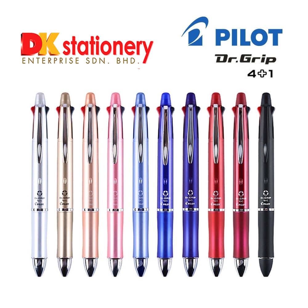Pilot Dr Grip 4+1 Multi Pen 0.7 + Mechanical Pencil 0.5mm (Botanical ...