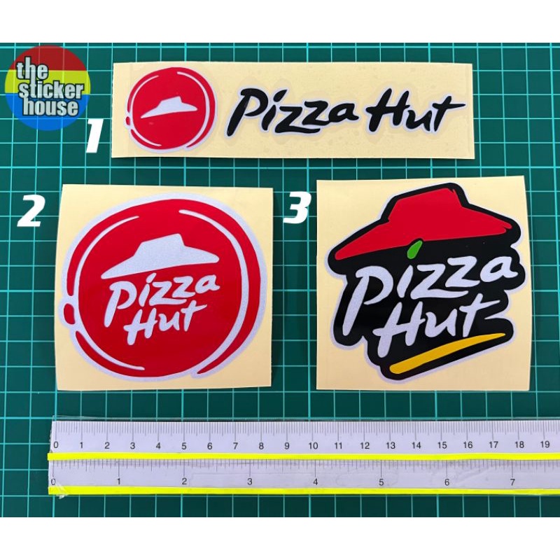 PIZZA HUT LOGO NEW DESIGNS STICKER CAUTTING OVERLAPPING REFLECTIVE ...