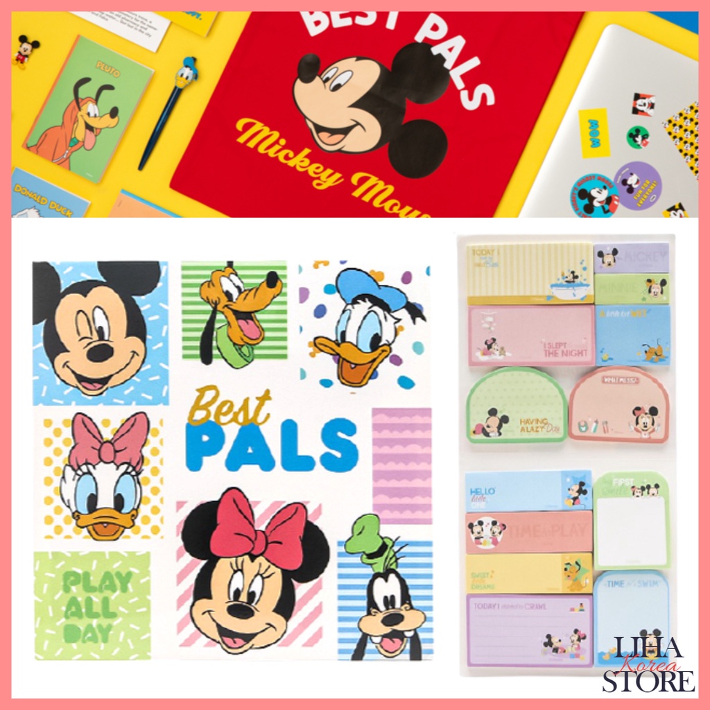 🎈DAISO KOREA X Disney Mickey Mouse Adhesive Note Note itself. Glue memo ...