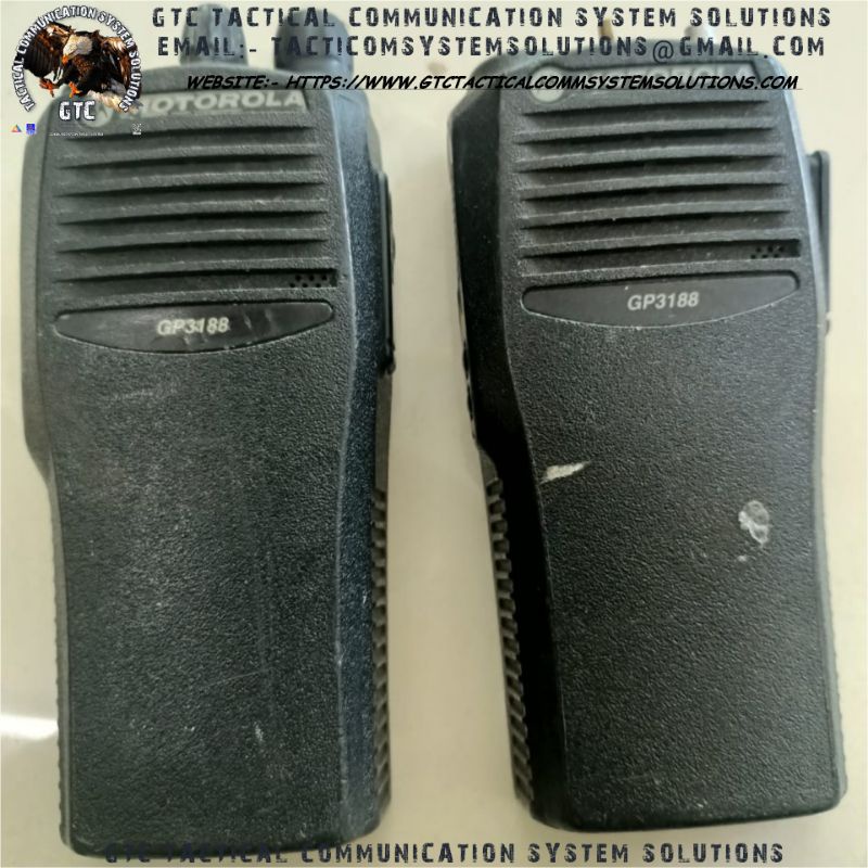 MOTOROLA GP3188 UHF R1 403-470MHZ WALKIE TALKIE 4WATT FOR DEPARTMENT ...