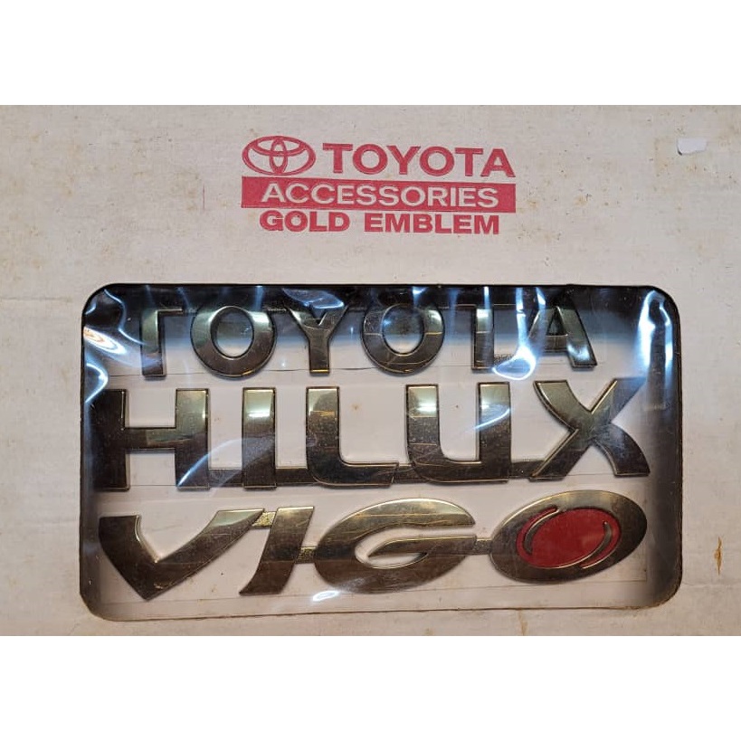 TOYOTA Hilux Original Logo Gold Emblem | Shopee Malaysia