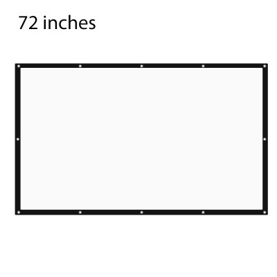72 inch 16:9 Portable Tabletop Projector Screen Theater Meeting ...