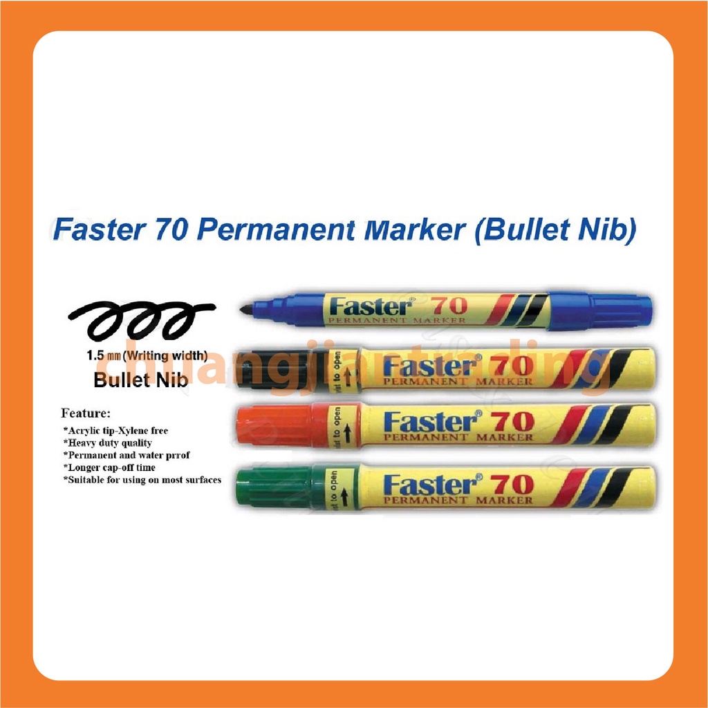 Faster 70 Permanent Marker 1pcs | Shopee Malaysia