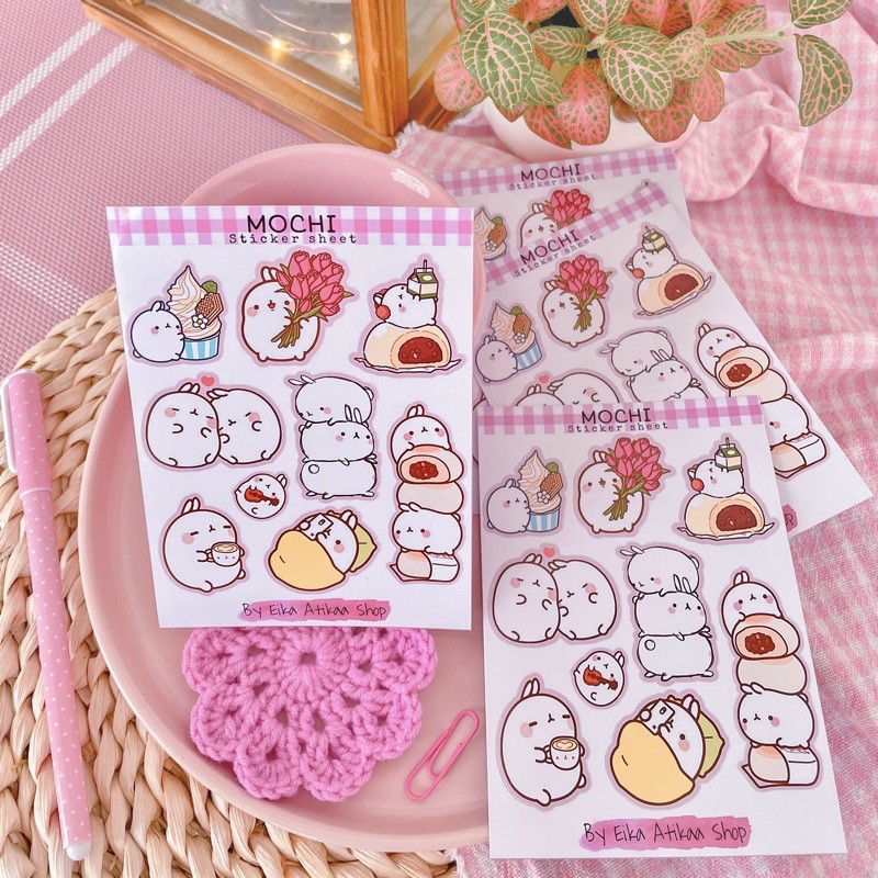 KAWAII MOCHI STICKER SHEET WATERPROOF ( UPGRADED VERSION ) | Shopee ...