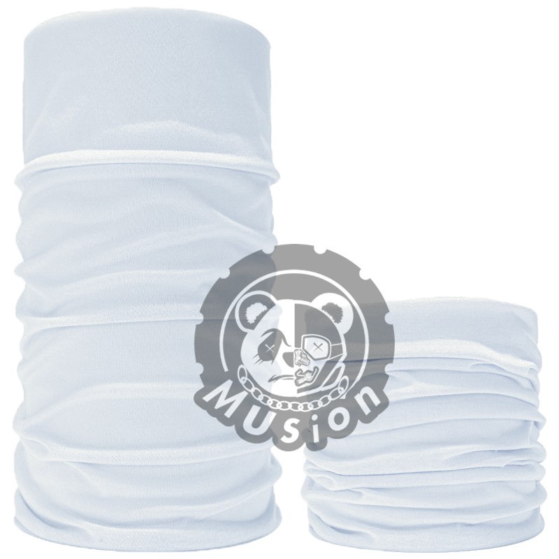 Musion Elastic Black Buff Bandana Face Mask Solid Colour Bicycle ...