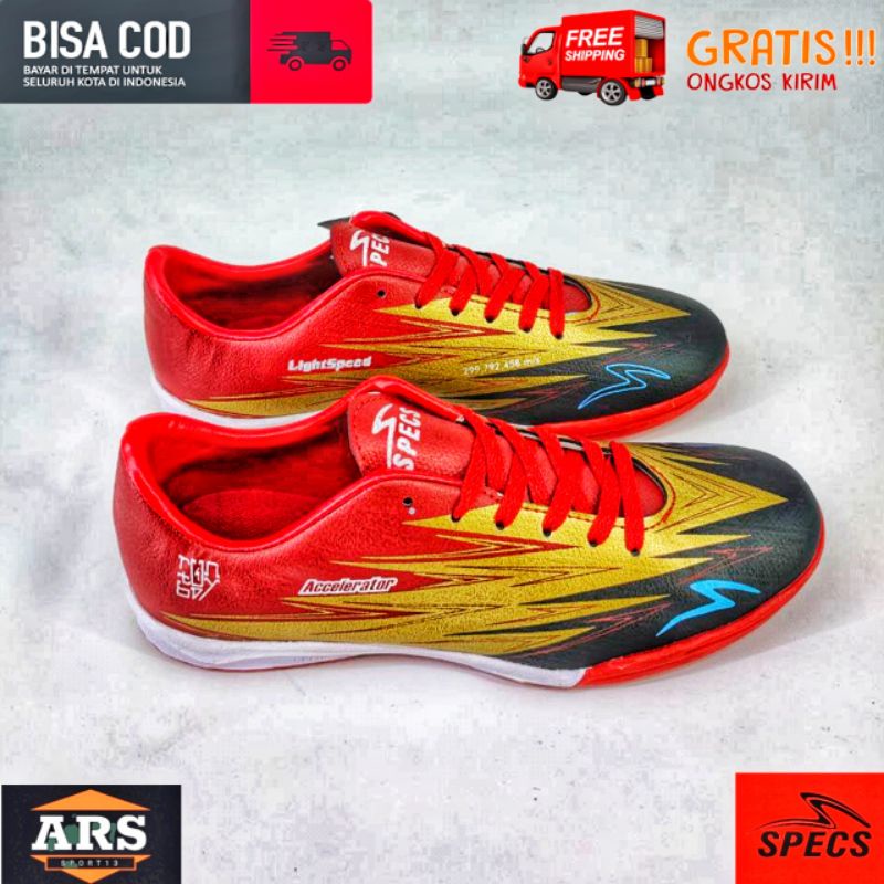 MERAH Futsal Shoes SPECS ACCELERATOR lightspeed FUTSAL Shoes SPECS ...