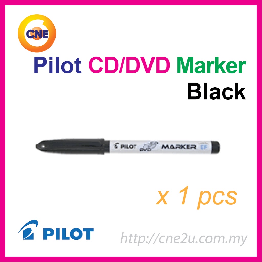 Pilot CD/DVD Marker Pen 2mm Black (SCA-EFCD-B) | Shopee Malaysia