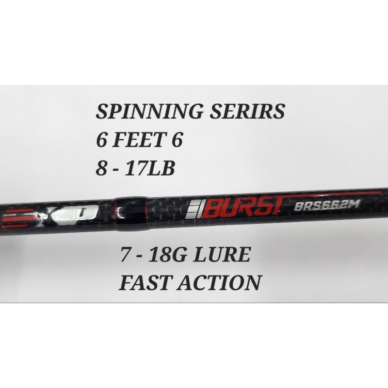 EXP BURST AND RAZOR FISHING RODS # BAITCAST AND SPINNING AVAILABLE ...