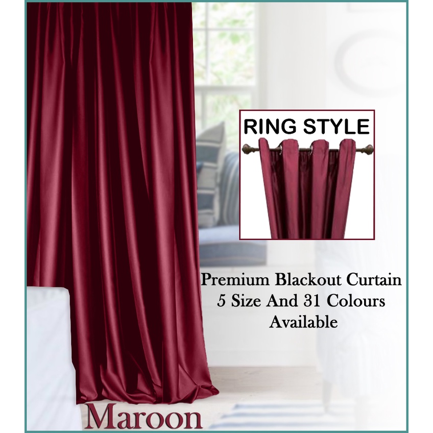 G7 RING/HOOK Type-Langsir/Langsir Blackout/Curtain/Langsir Pintu Bilik ...