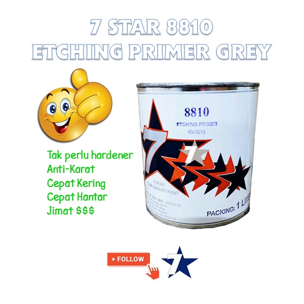 7 STAR 8810 Etching Epoxy Epoksi Primer Green Hijau 1 Liter Cat ...