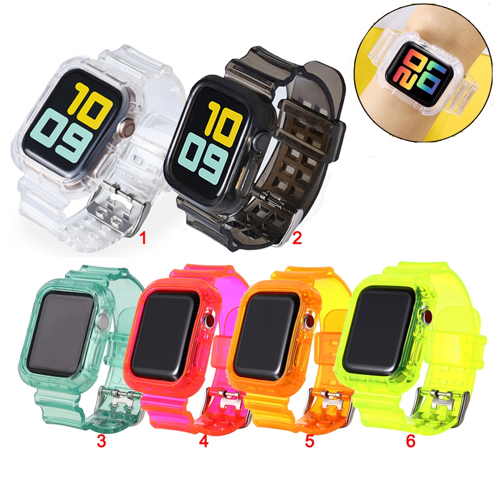 Transparent Band Silicone Strap compatible for Apple Watch iWatch ...
