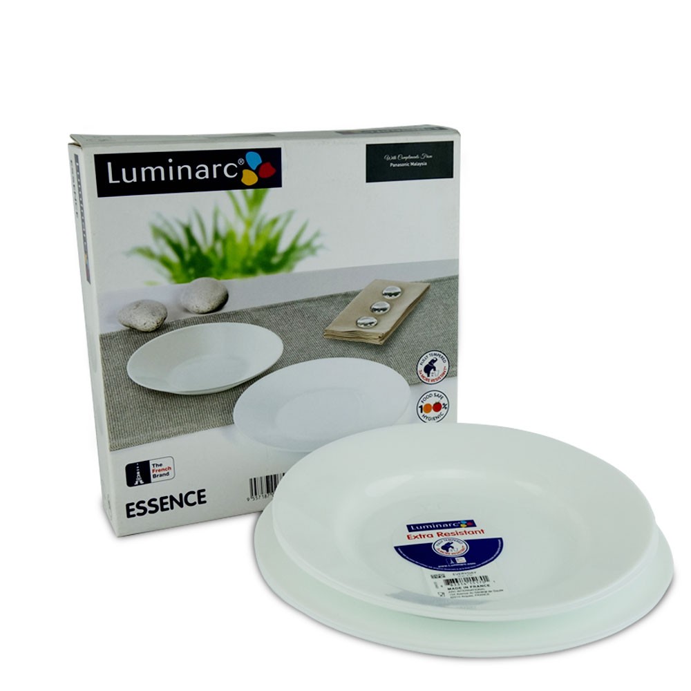Luminarc Dinner Plate (2 PCS 25 CM) & Soup Plate (2 PCS 22 CM) | Shopee ...