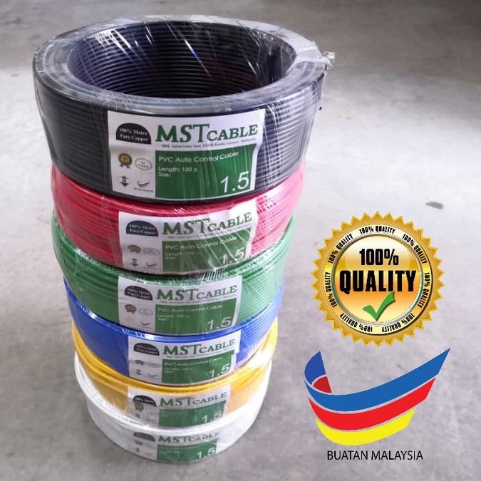 100% METRO PURE COPPER + READY STOCK MST CABLE 1.5MM PVC Auto Control ...