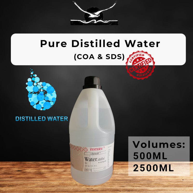 Pure Distilled Water / Deionized Water / Air Suling [500mL/2500mL ...