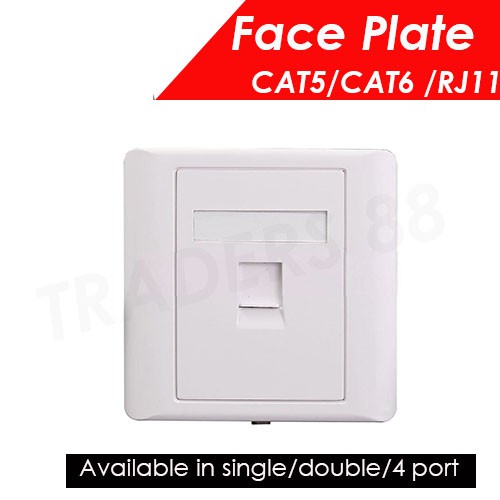 Single port RJ45 Wall Face Plate/Faceplate Network LAN Cat5E/ CAT6 ...