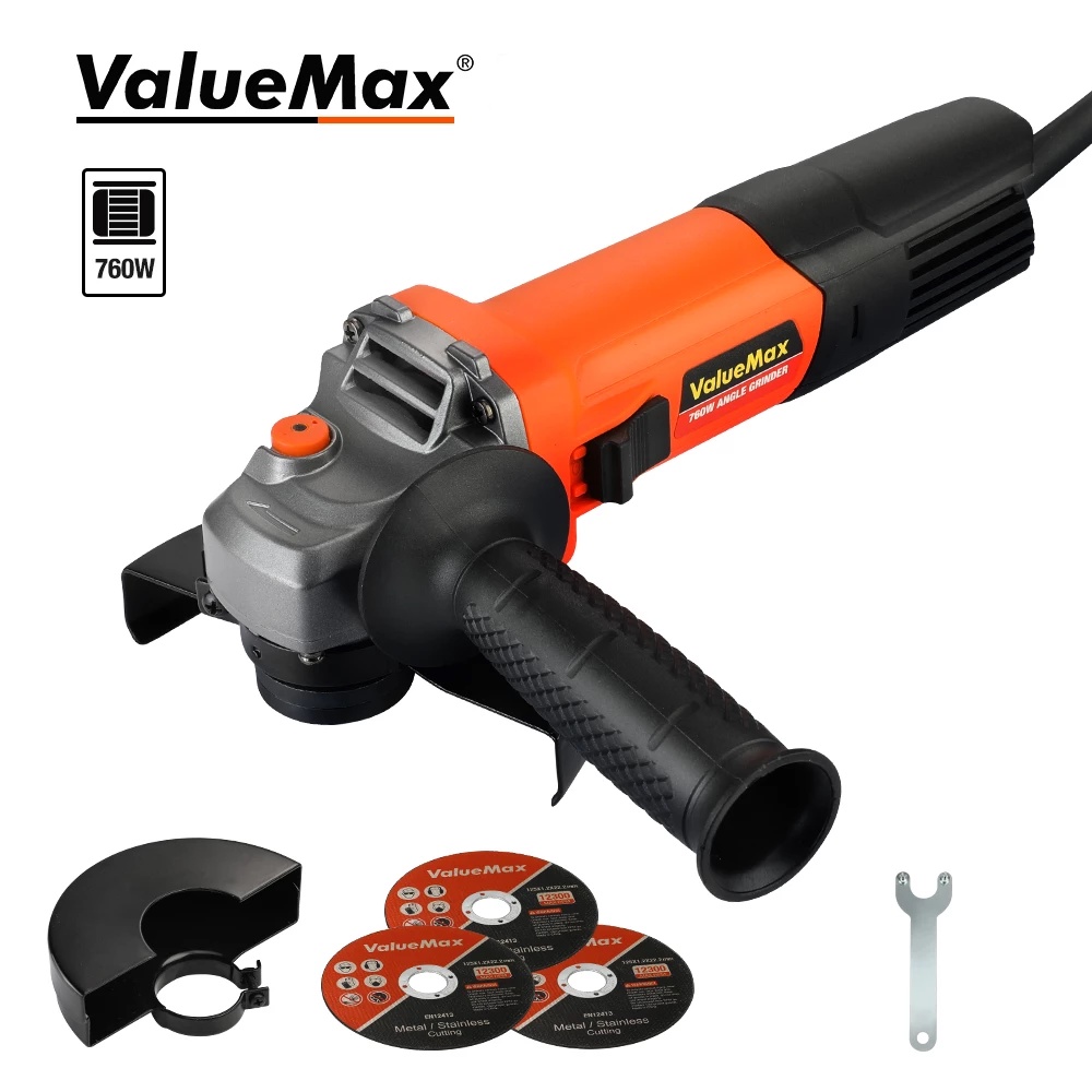 ValueMax 750W Corded Angle Grinder (100mm) Grinding/Cutting Machine ...