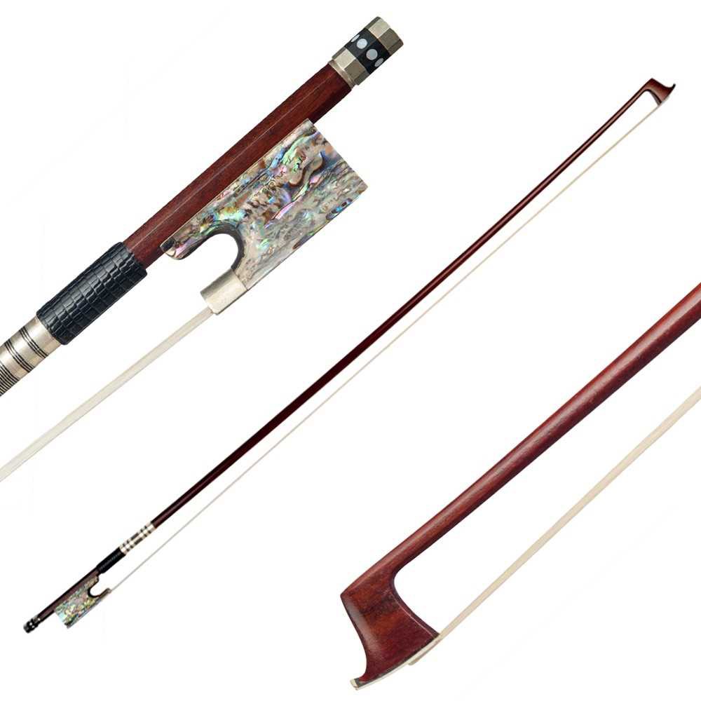 4/4 Violin Fiddle Bow Pernambuco Wood Abalone Shell Frog (Standard ...