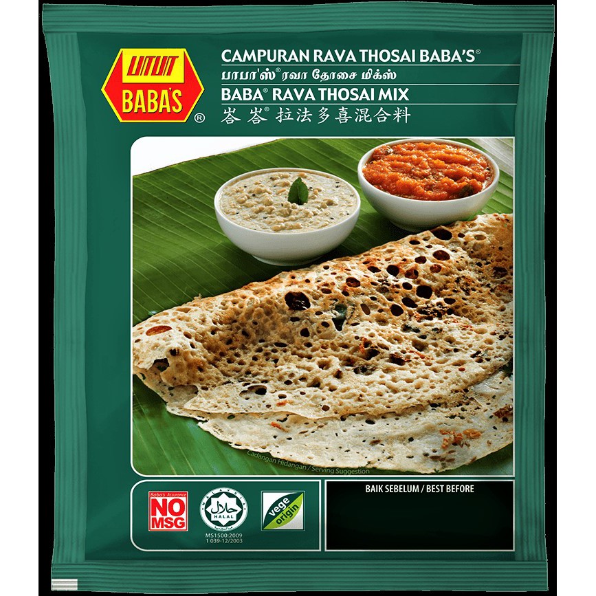 BABA'S RAVA THOSAI MIX 450G | Shopee Malaysia