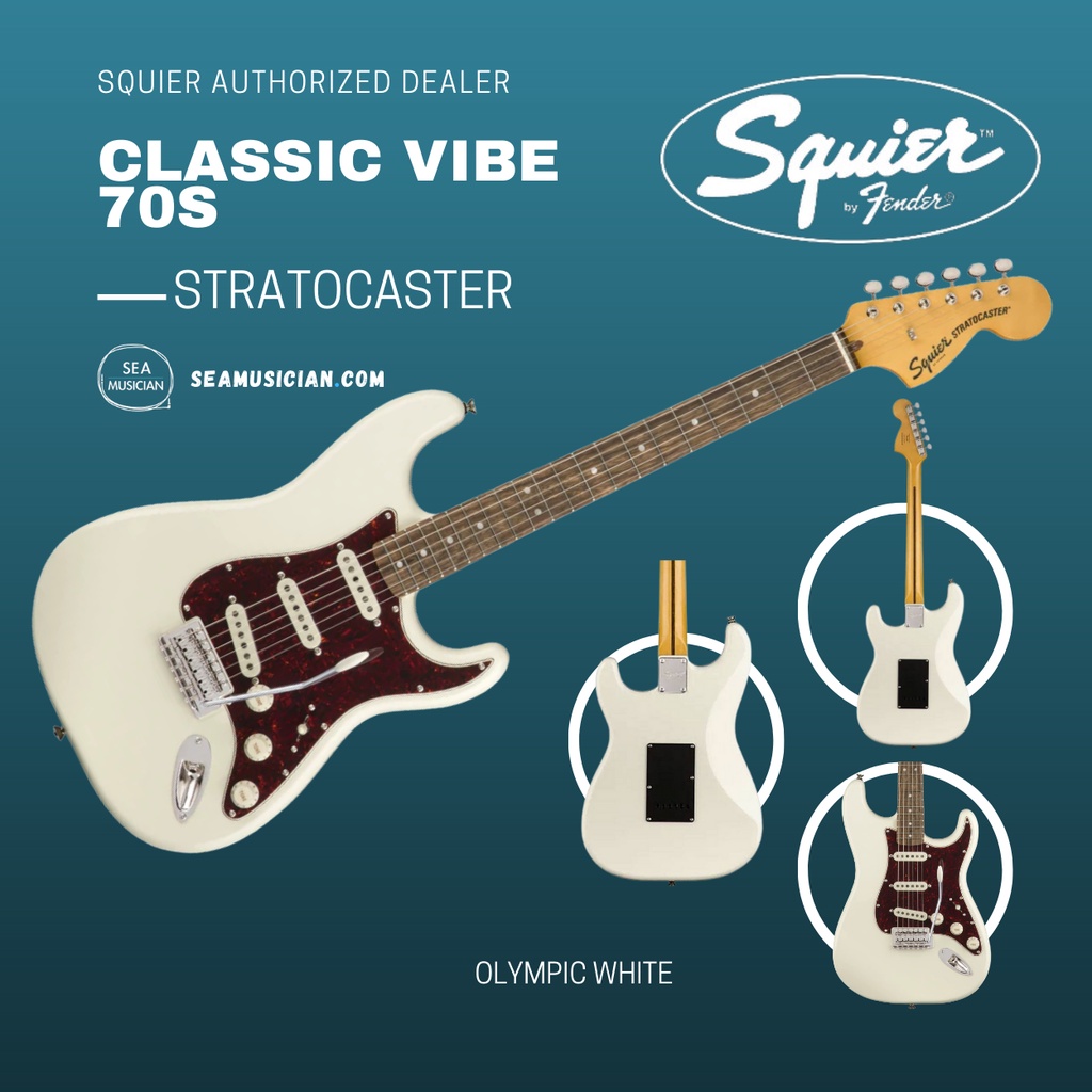 SQUIER BY FENDER CLASSIC VIBE 70S STRATOCASTER ELECTRIC GUITAR LAUREL ...