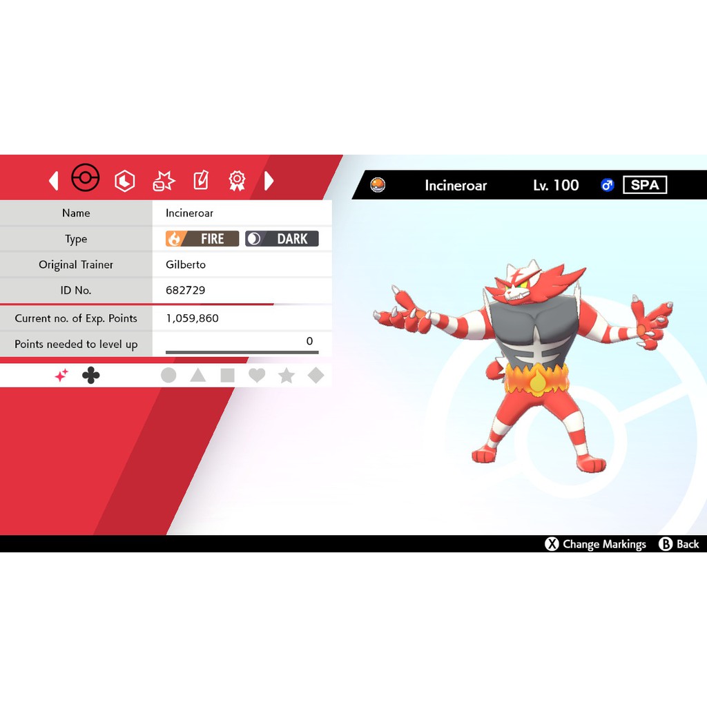 Pokemon Sword & Shield - 6IV SHINY Incineroar SPA | Shopee Malaysia