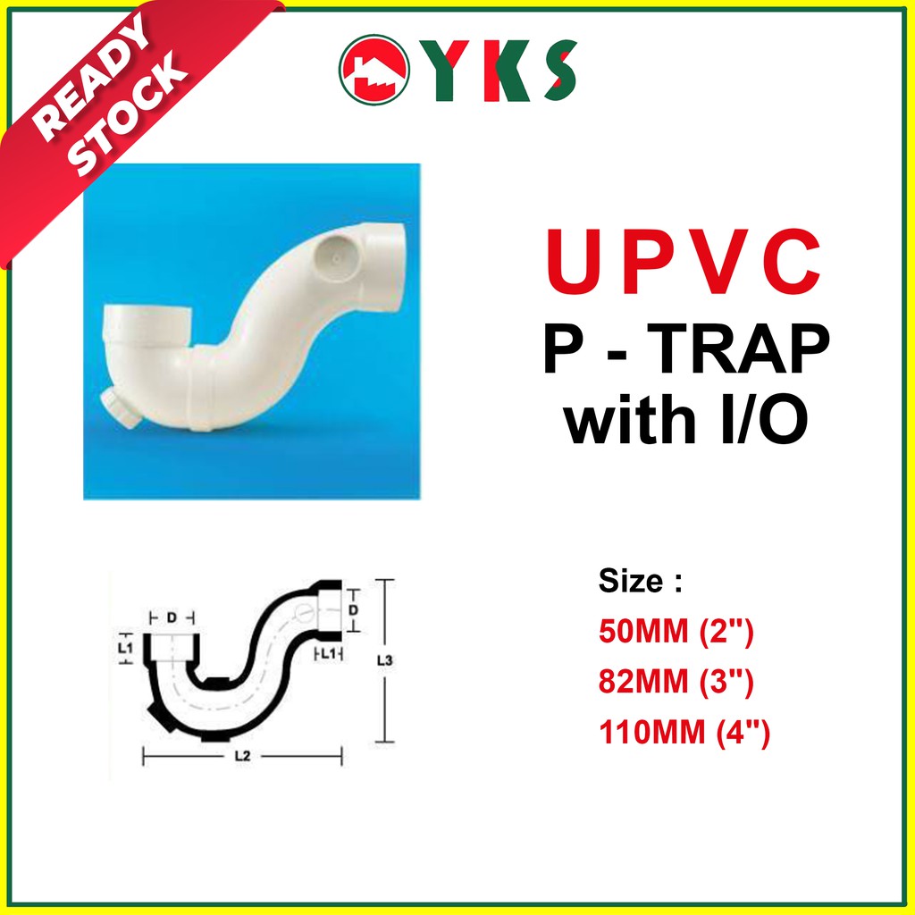 UPVC P TRAP I/O (Inlet/Outlet) - Pipe & Fittings System | Shopee Malaysia