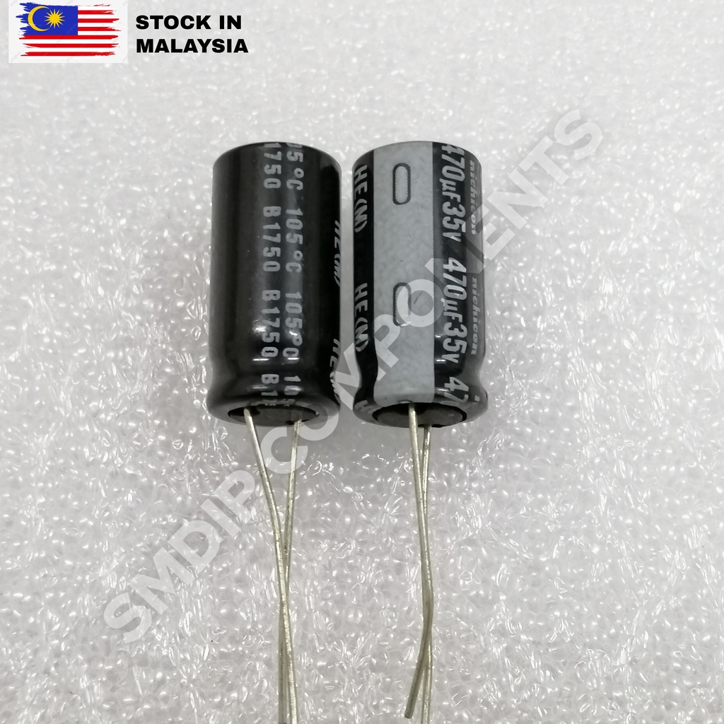 3PCS Japanese-Grade 470uF 35V 105°C, Radial Capacitor, 10mm x 20mm ...