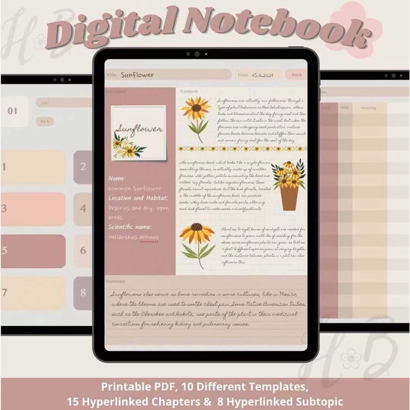 GoodNotes / Notability HoneyBunnyOfficial Digital Notebook Template ...