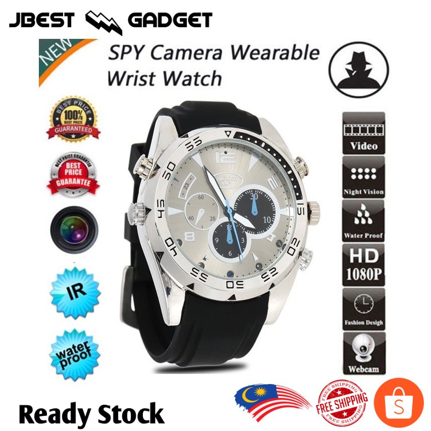 Waterproof Full HD 1080P SPY Watch Camera Night Vision Mini video ...