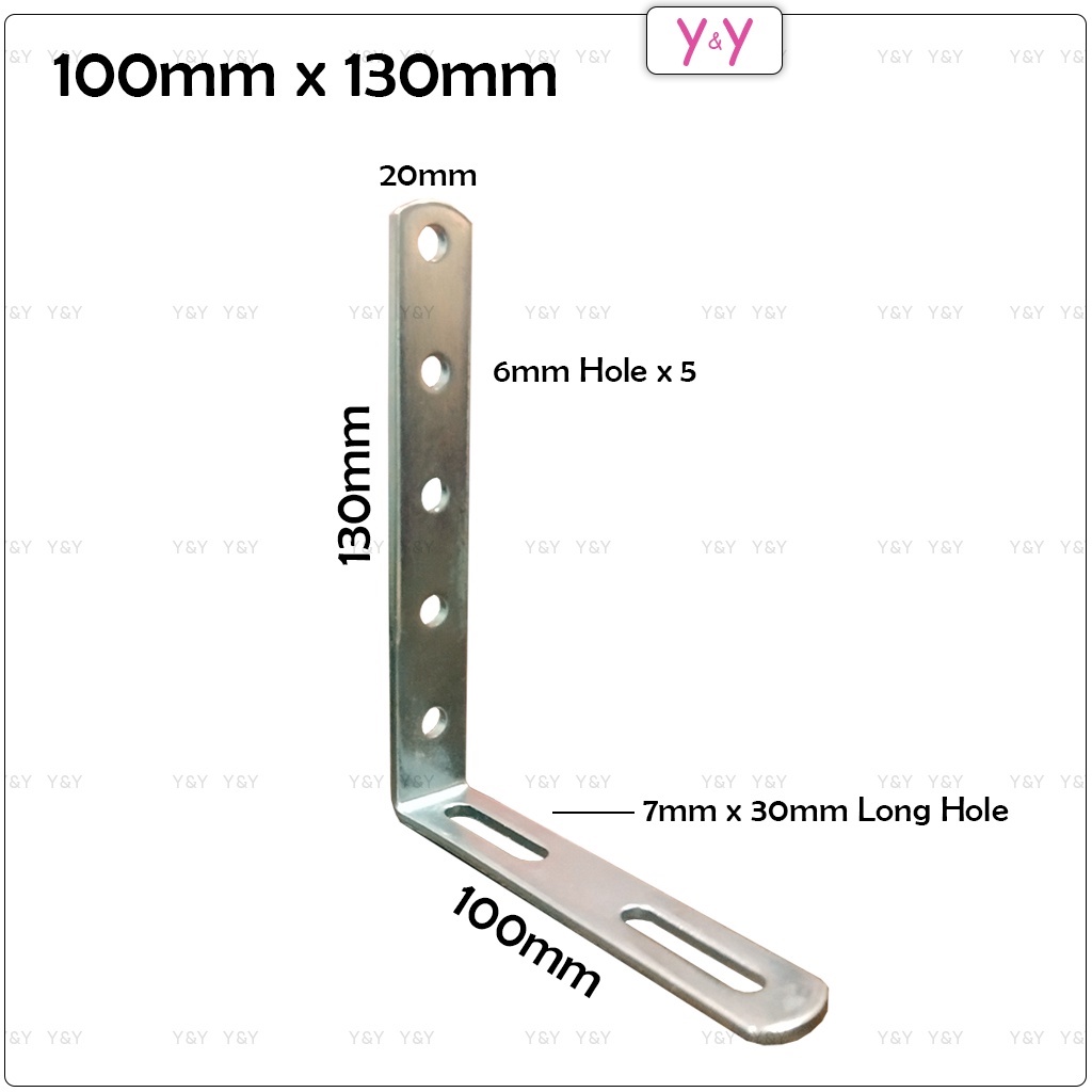 Y&Y Eco Extra Strength Mild Steel Angle L Bracket / Wall Shelf / L Join ...